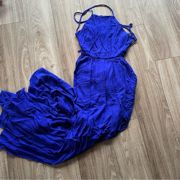 Lulus | Dresses | Deep Blue Strappy Maxi Dress | Poshmark